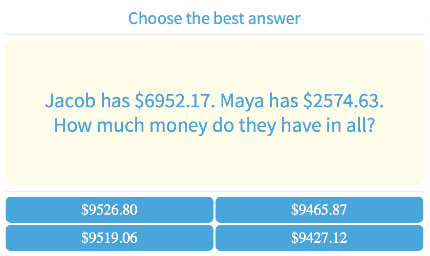 Year 4 - Practice with Math Games